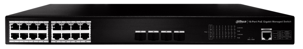 Dahua DH-PFS4420-16GT-250 16-Port Layer 2 Managed PoE Gigabit Switch