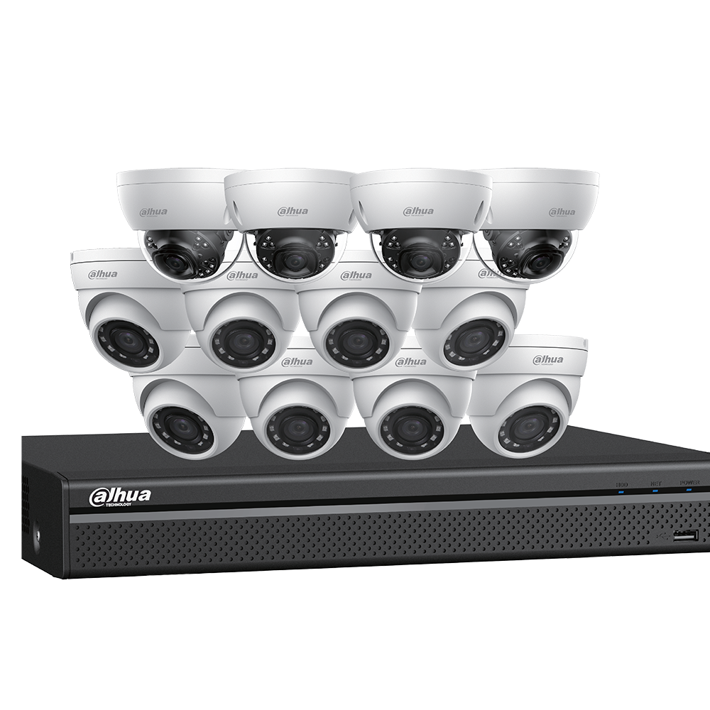 Dahua N5168D124 4K Network Security System (4 x 4K Dome + 8 x 4MP Eyeb