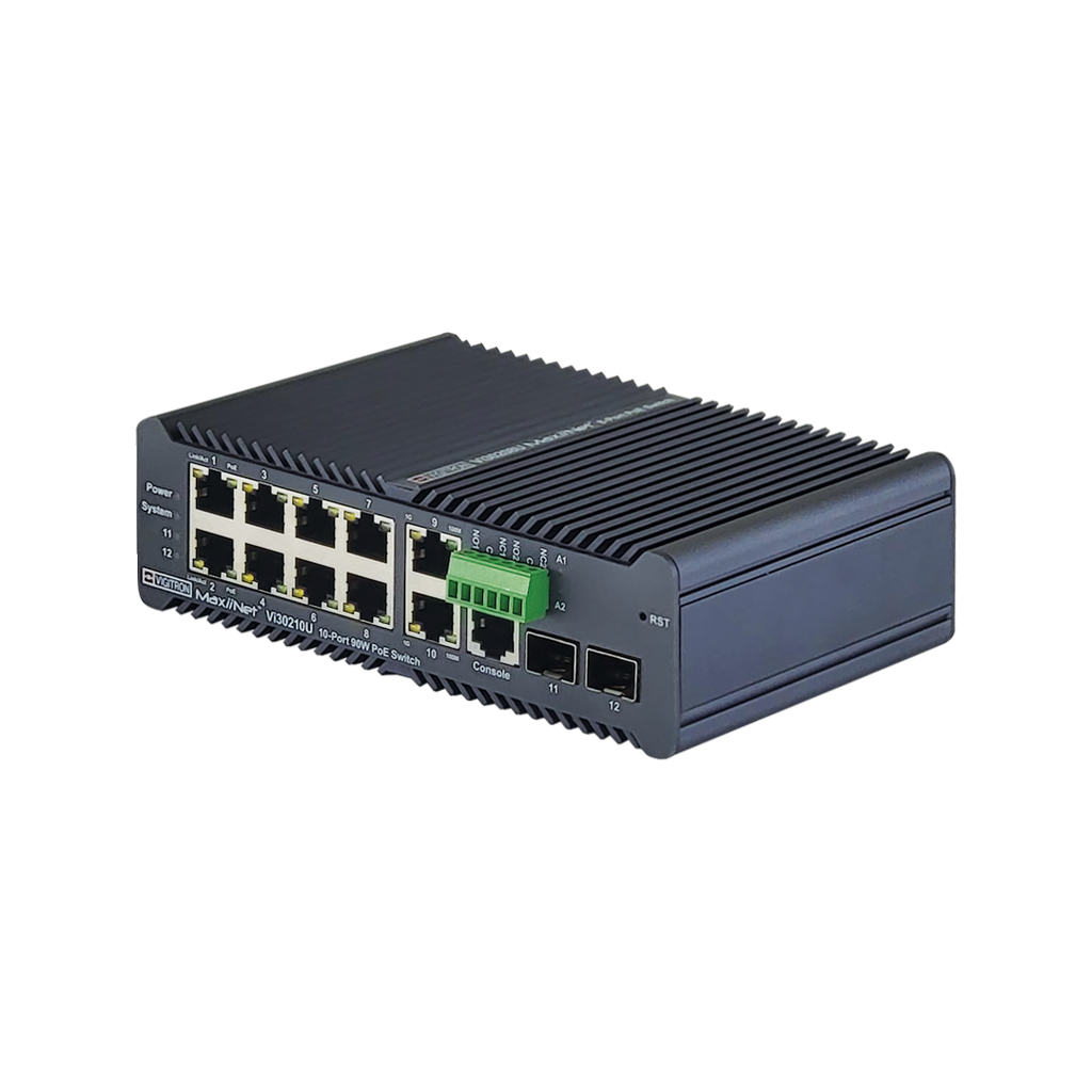 Vigitron Vi30210U 8+2 Port MaxiiNet™ 1G, L2 Hardened Industrial at/af/