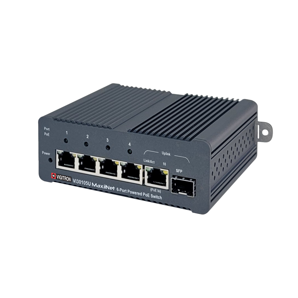 Vigitron Vi30105U 6-Port 1G 802.3bt 90W PoE Powered PoE Switch